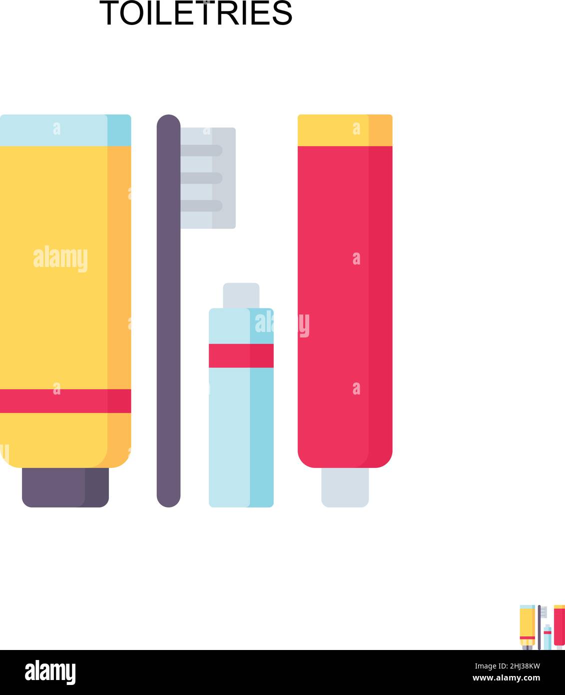 Toiletries Simple vector icon. Illustration symbol design template for ...