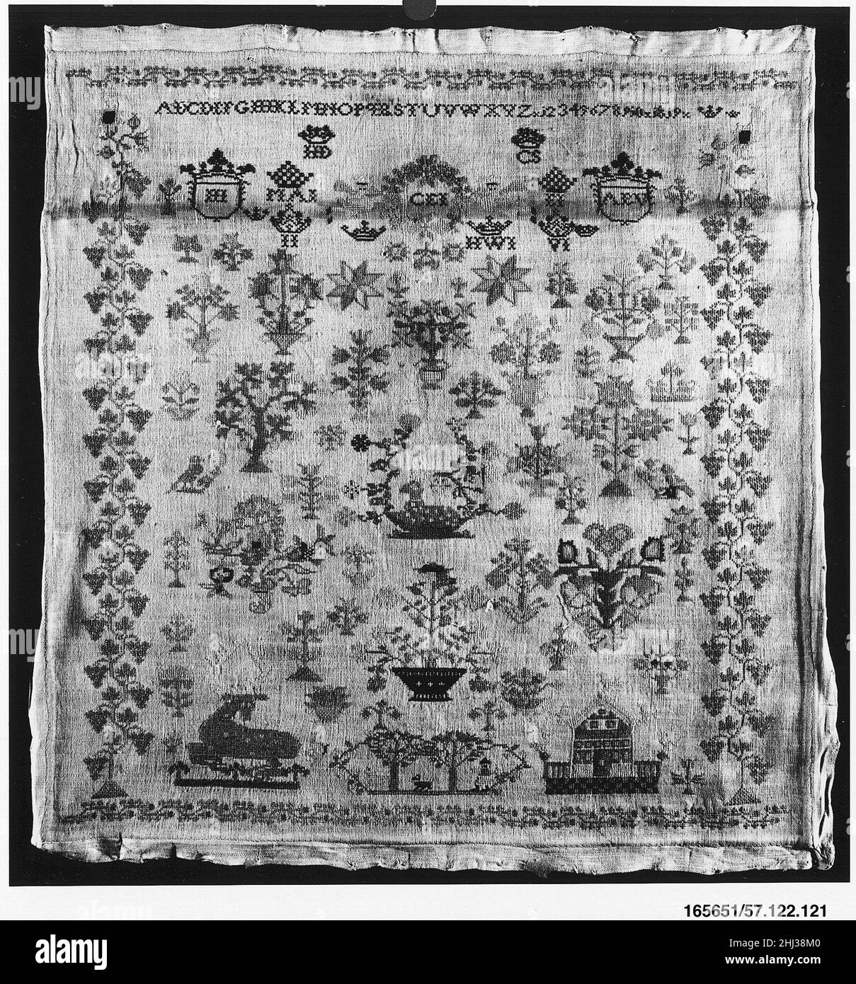 Sampler 1819 Dutch. Sampler 228048 Stock Photo - Alamy