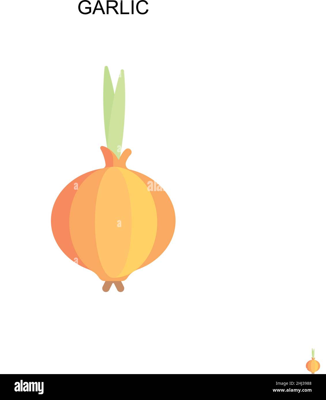 Garlic Simple vector icon. Illustration symbol design template for web ...