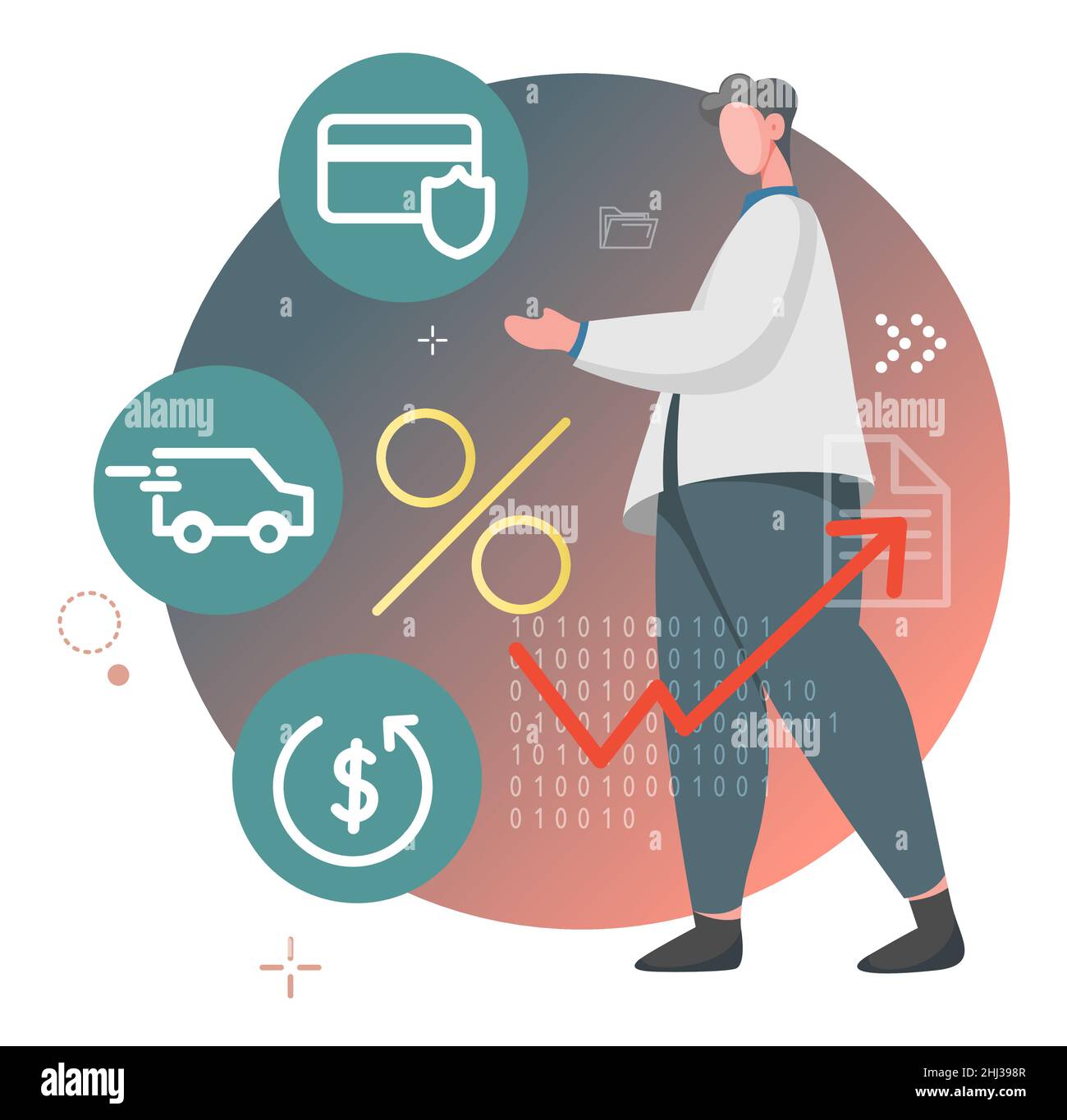 E-Commerce Revival - Safe and Secure Process Illustration as EPS 10 ...