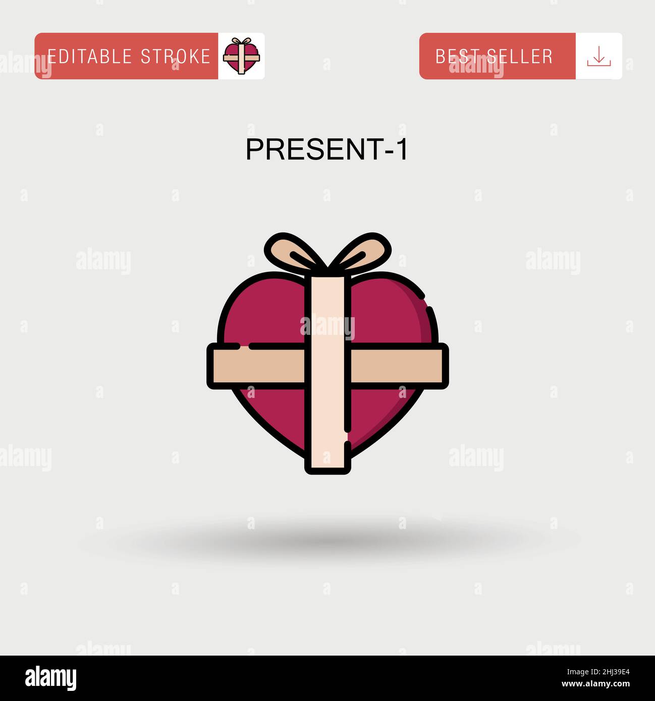 Ribbon vector icon linear Stock Vector Images - Alamy