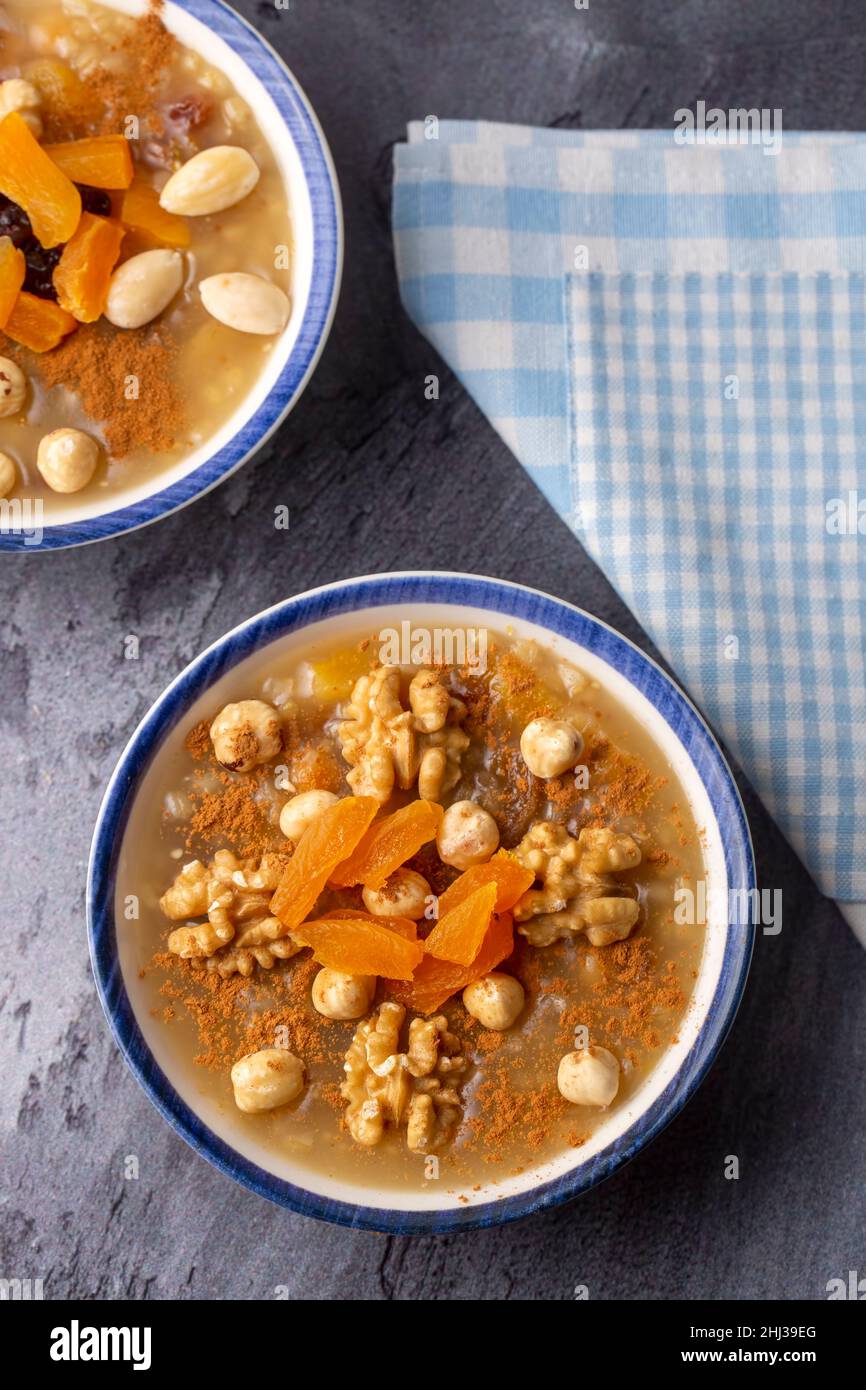 Traditional delicious Turkish dessert; Ashura (Asure Stock Photo - Alamy