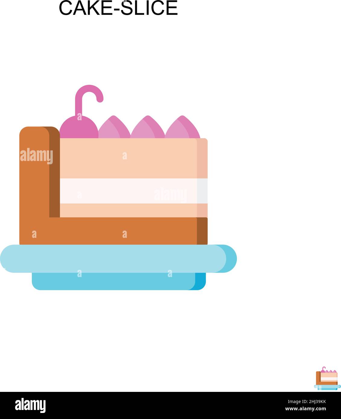 Cake slice Stock Vector Images - Alamy