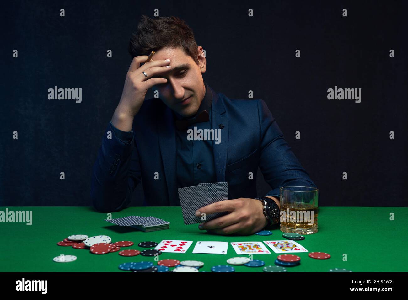 Poker player is frustrated and emotional over loosing and finding it ...