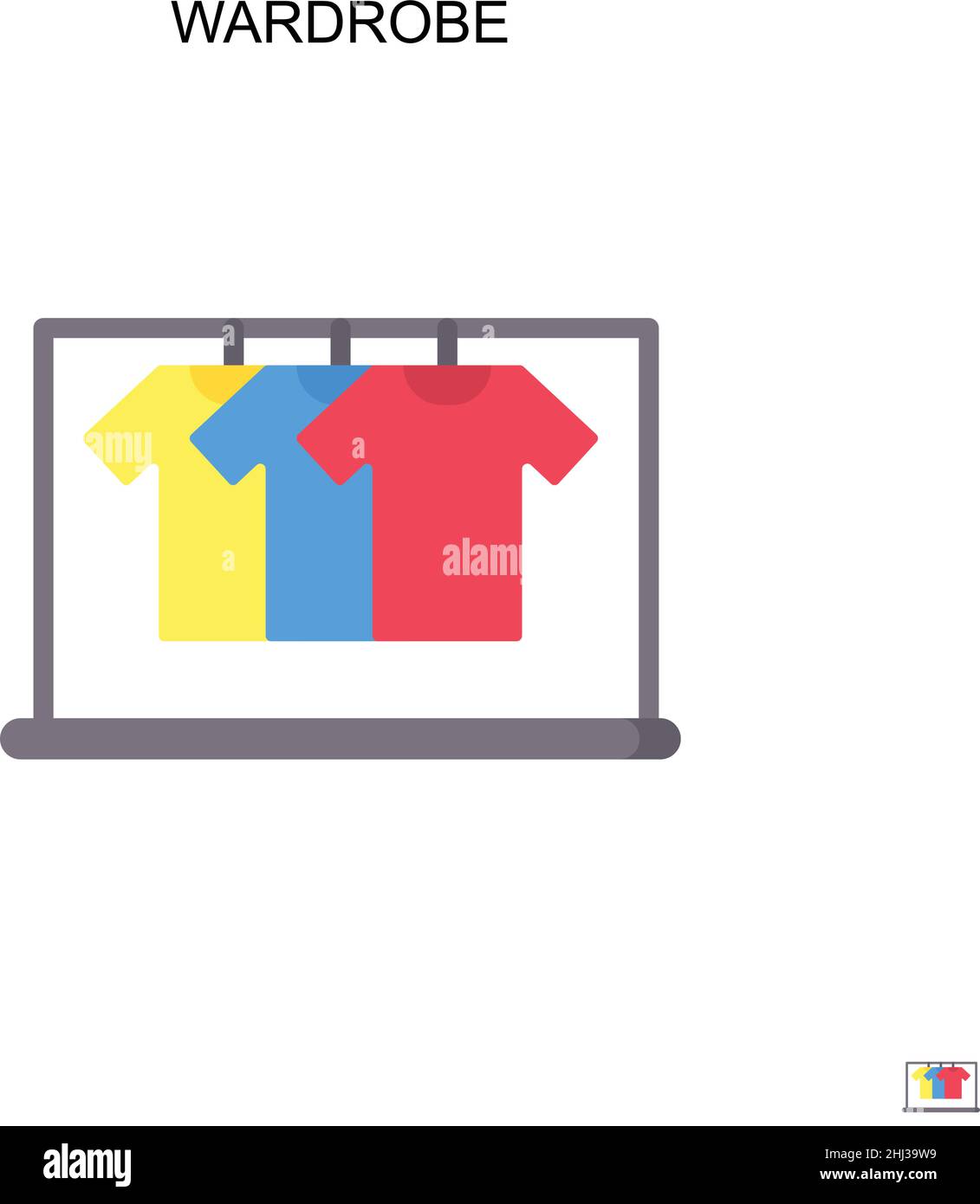 Wardrobe Simple vector icon. Illustration symbol design template for ...