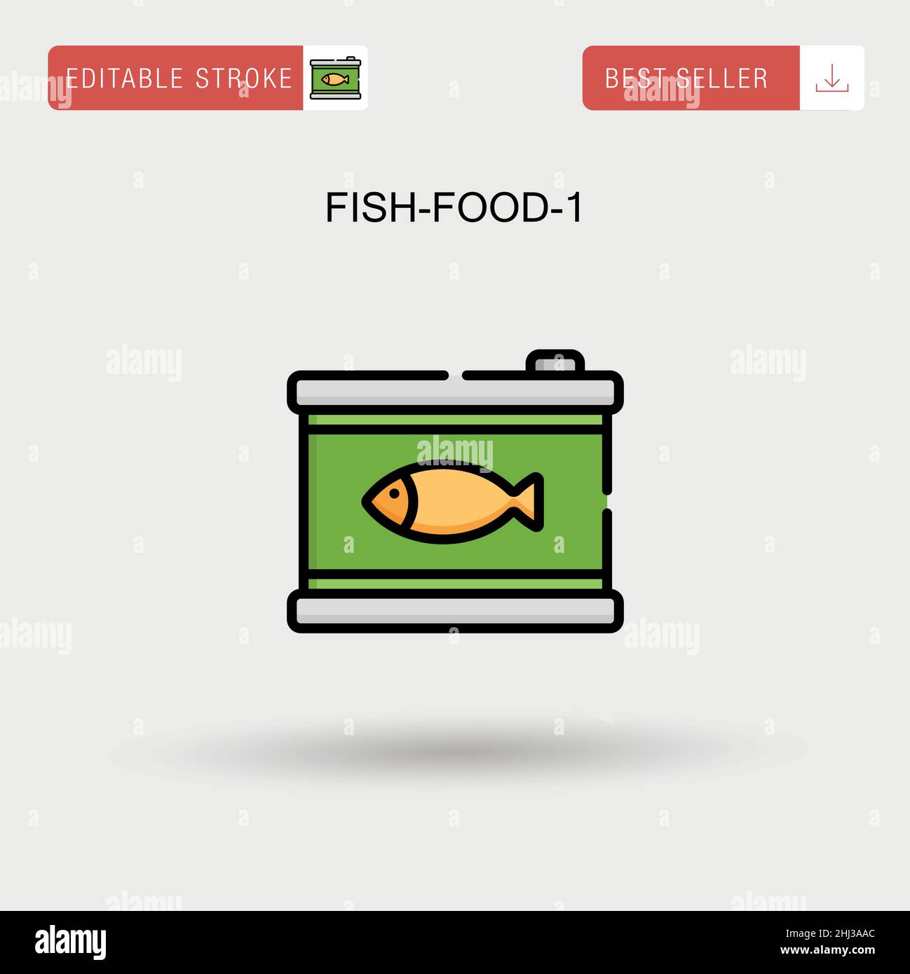 Fish-food-1 Simple vector icon Stock Vector Image & Art - Alamy