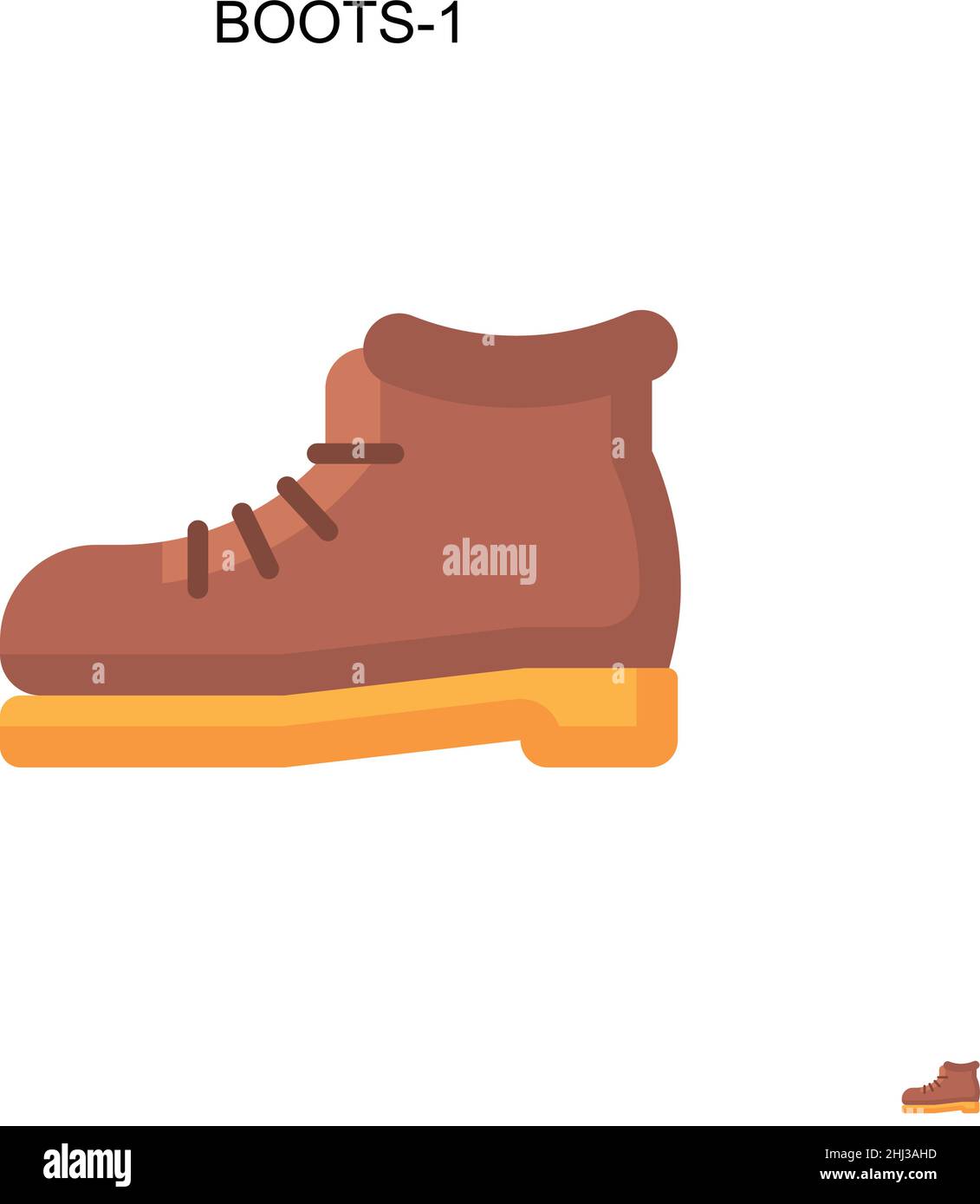 Boots-1 Simple vector icon. Illustration symbol design template for web ...