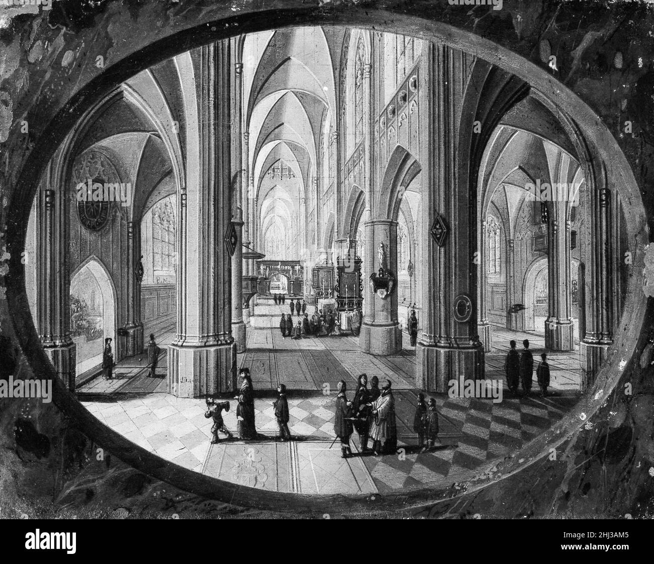 Interior of a Gothic Church by Day probably ca. 1635–40 Pieter Neeffs ...