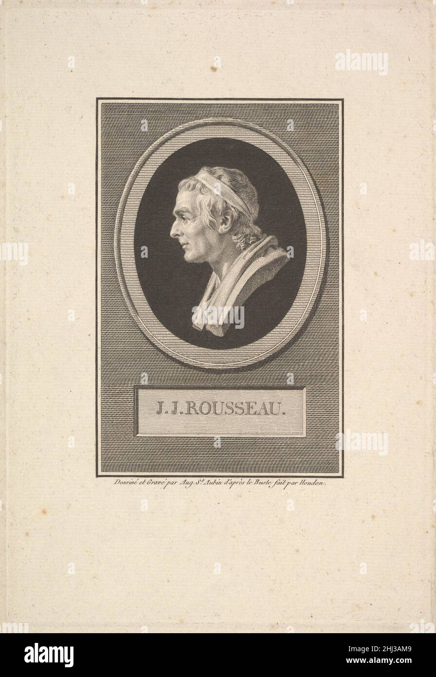 Portrait of Jean-Jacques Rousseau 1801 Augustin de Saint-Aubin French ...