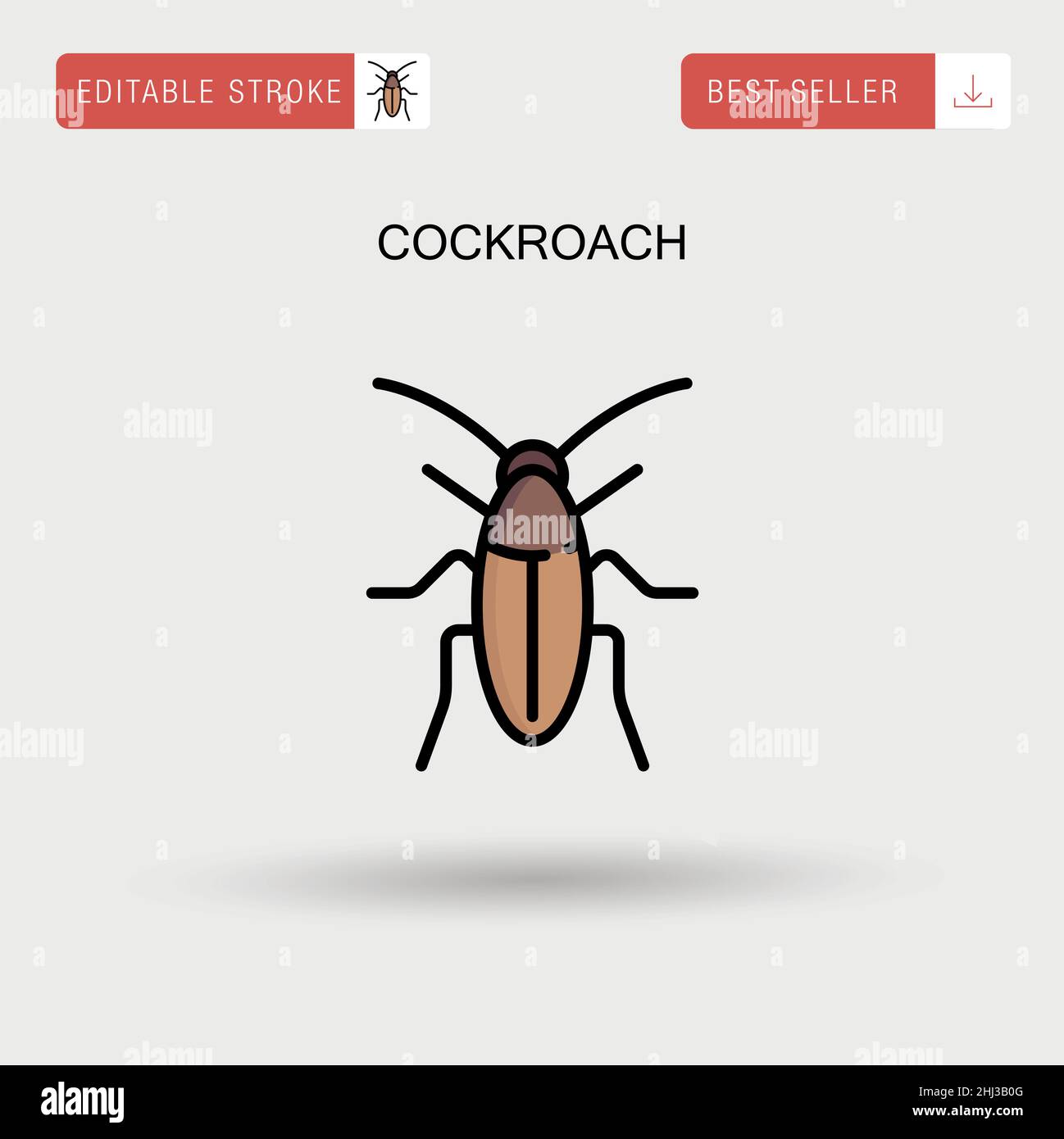 Cockroach Simple vector icon Stock Vector Image & Art - Alamy