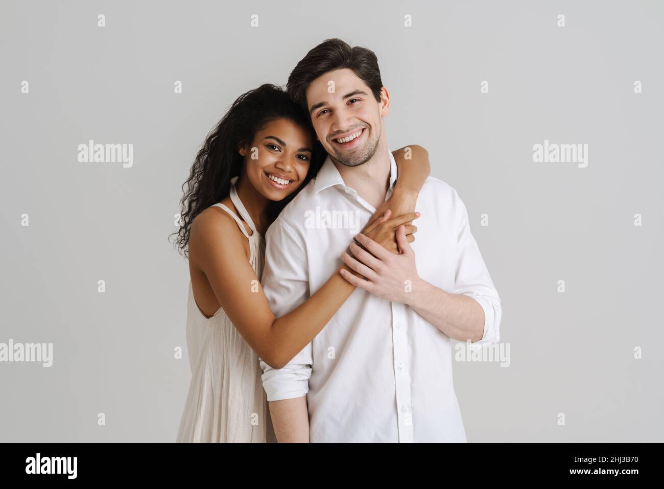 Portrait two people multiracial couple hi-res stock photography and ...