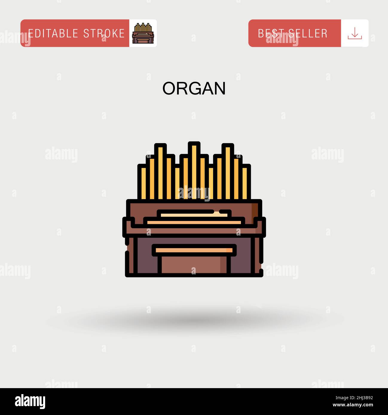 Organ Simple vector icon Stock Vector Image & Art - Alamy