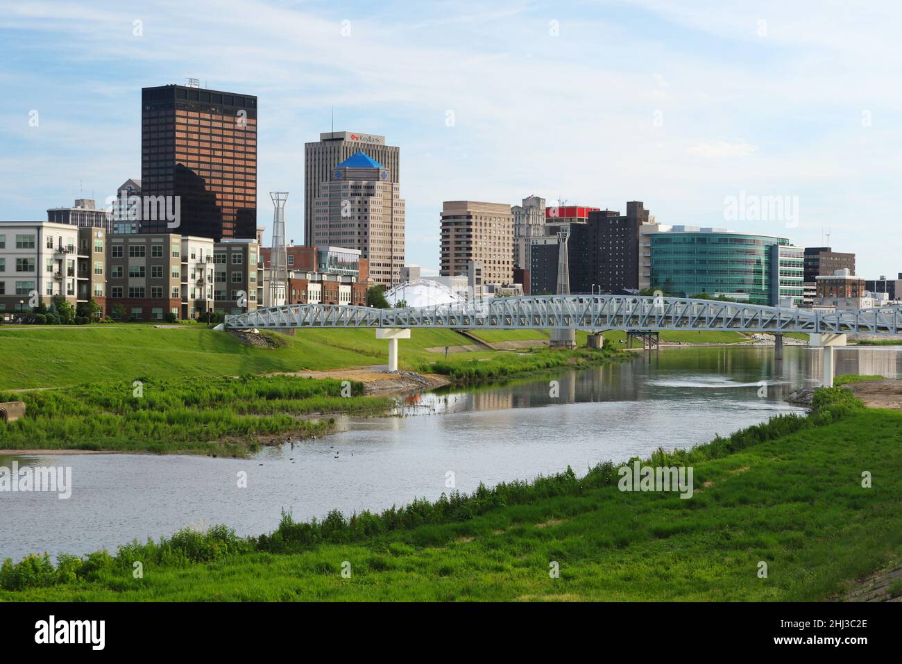 Dayton skyline as seen from Deeds Point Metropark. Recently constructed ...