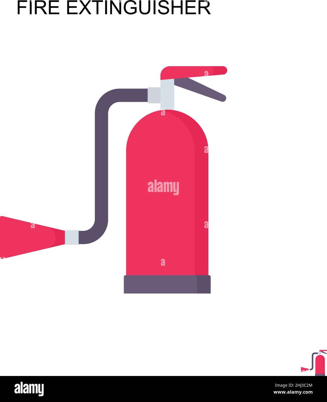 Fire extinguisher Simple vector icon. Illustration symbol design ...