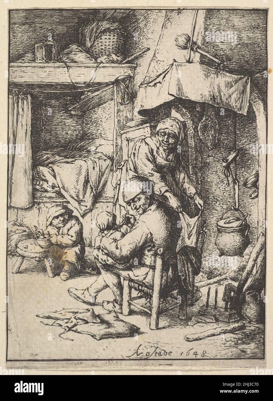 Father Feeding his Child 1610–85 Adriaen van Ostade Dutch. Father ...