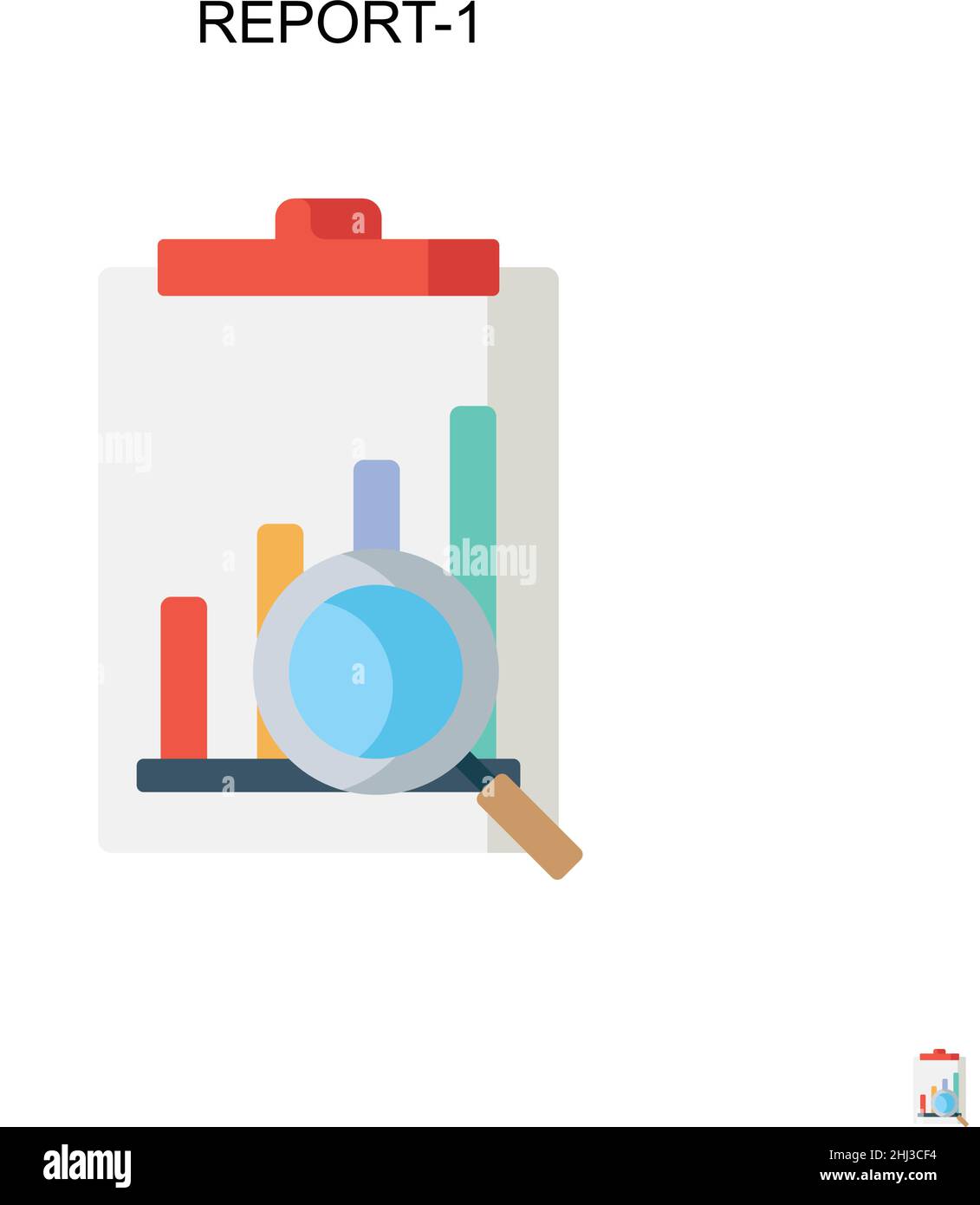 Report-1 Simple vector icon. Illustration symbol design template for ...