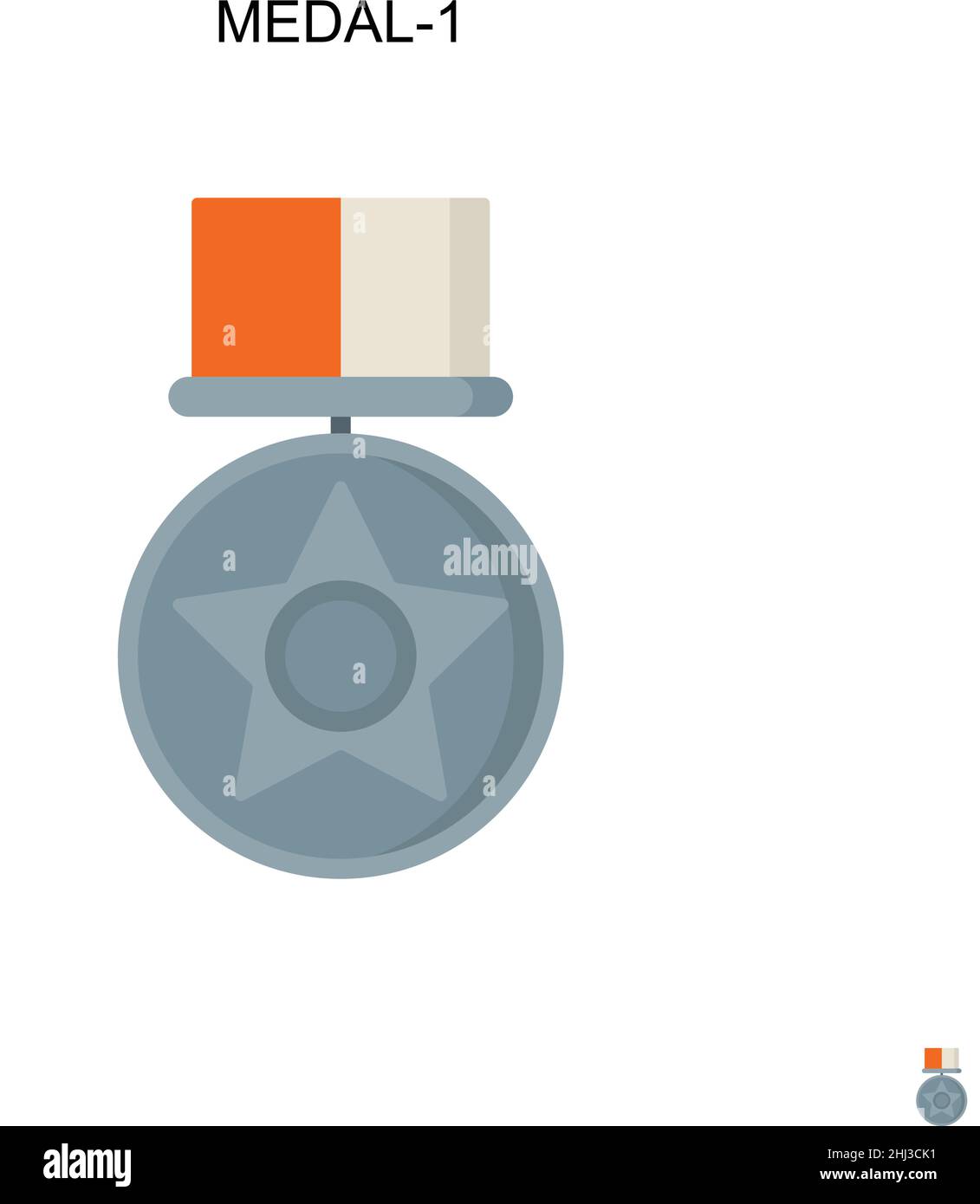 Medal-1 Simple vector icon. Illustration symbol design template for web ...