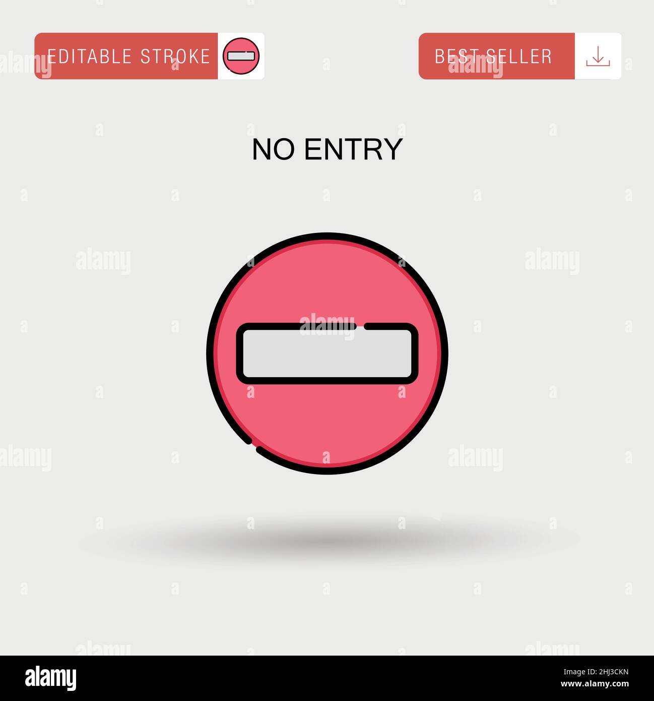 No entry Simple vector icon Stock Vector Image & Art - Alamy