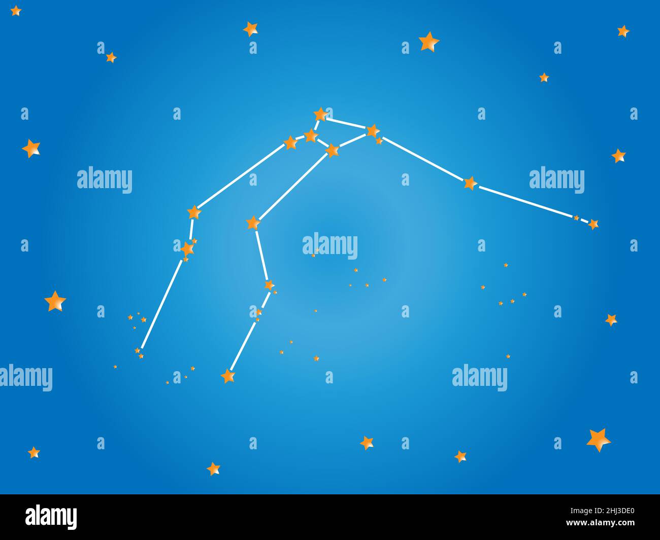 Aquarius Constellation stars in outer space. Zodiac Sign Aquarius ...