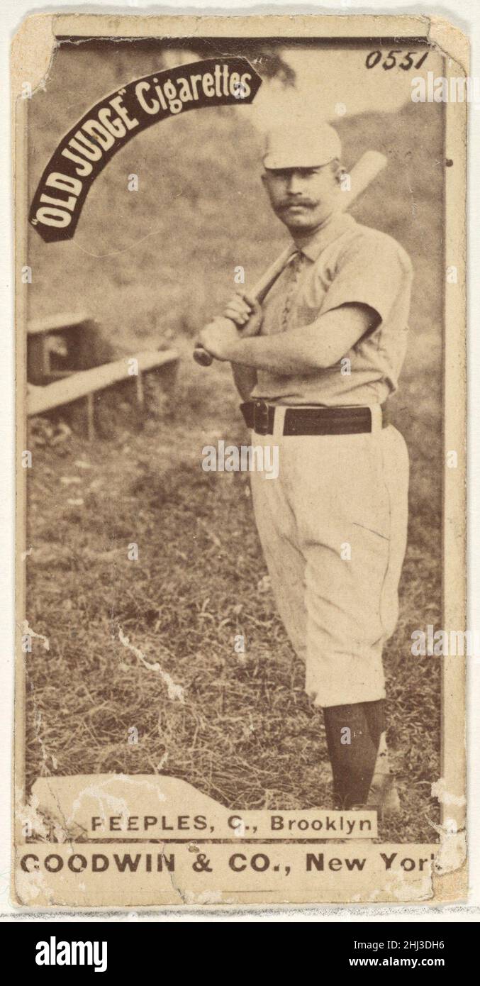 Peeples, Catcher, Brooklyn, from the Old Judge series (N172) for Old ...