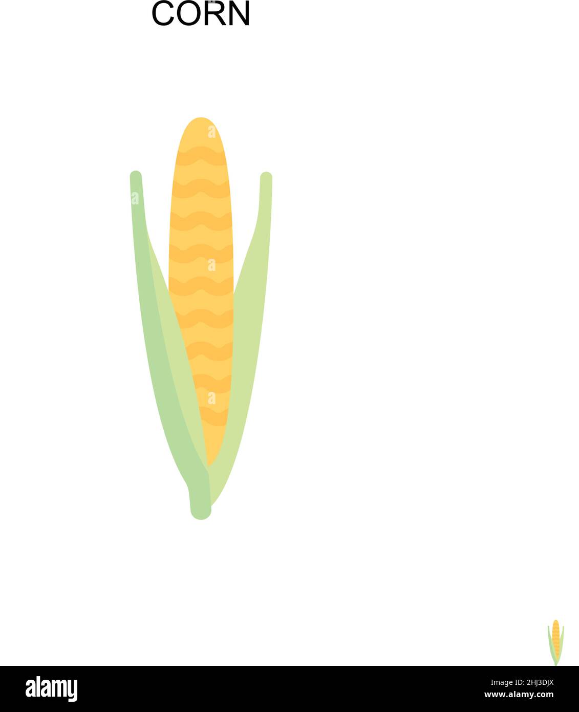 Corn Simple vector icon. Illustration symbol design template for web ...