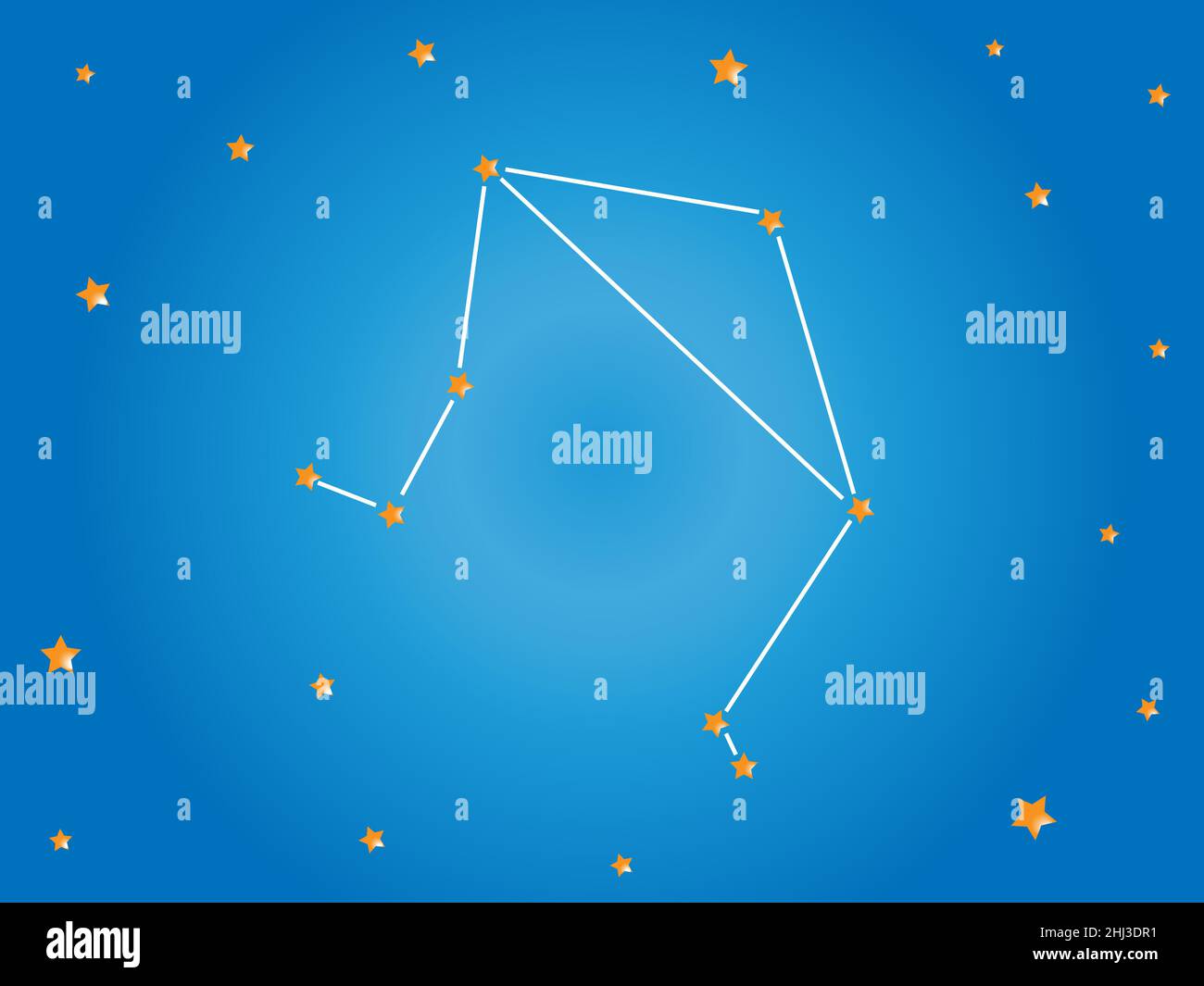 Zodiac Sign Libra Constellation stars in outer space with libra lines ...