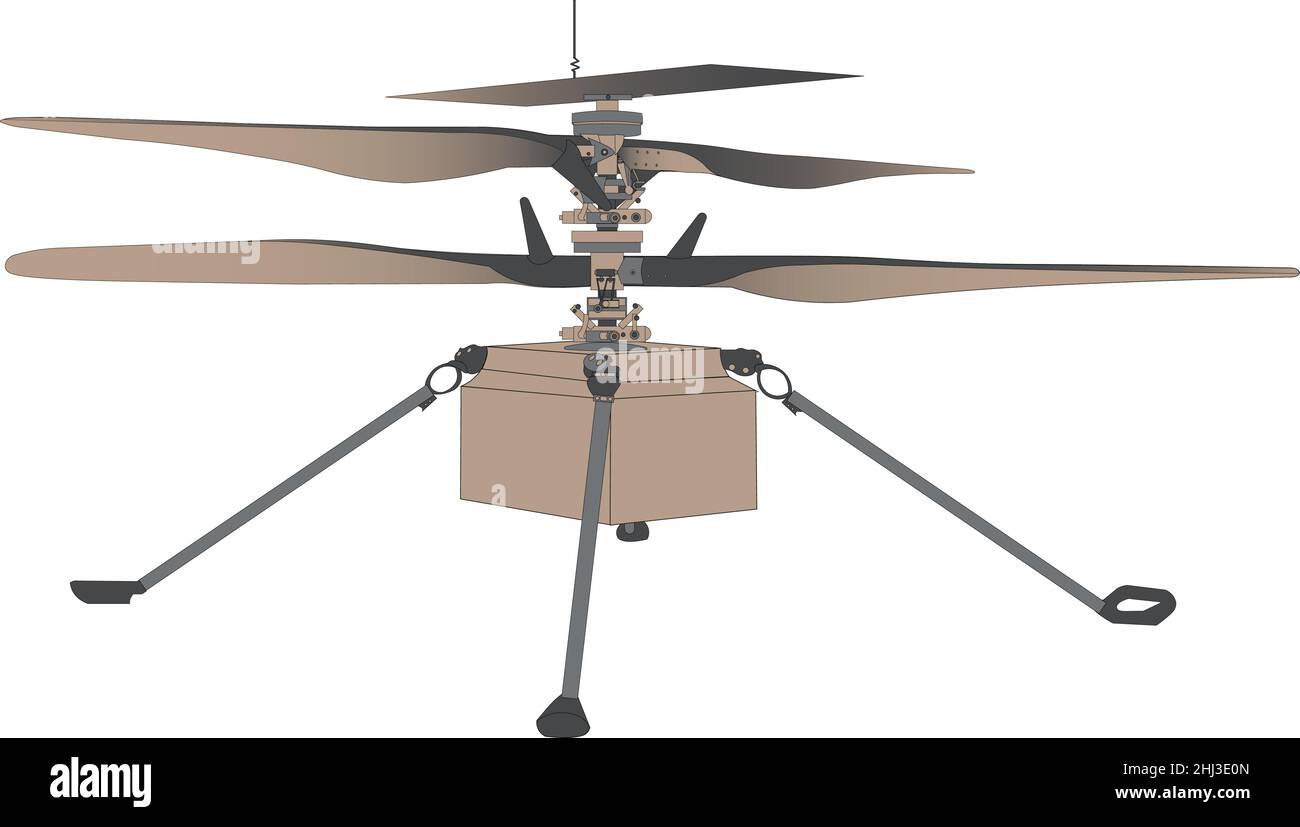 Mars helicopter Ingenuity logo in color. First helicopter on mars ...