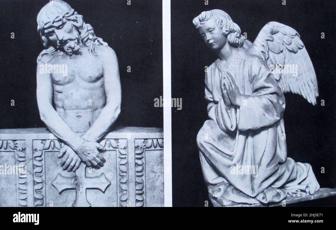 Sépulcre saint Dominique, Christ au tombeau et ange de gauche Stock ...