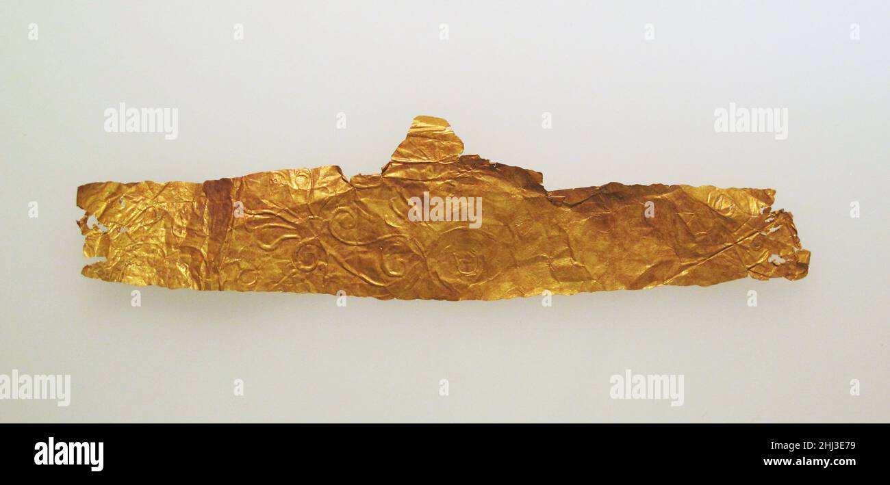 Frontlet of gold leaf. Frontlet of gold leaf 242983 Stock Photo - Alamy