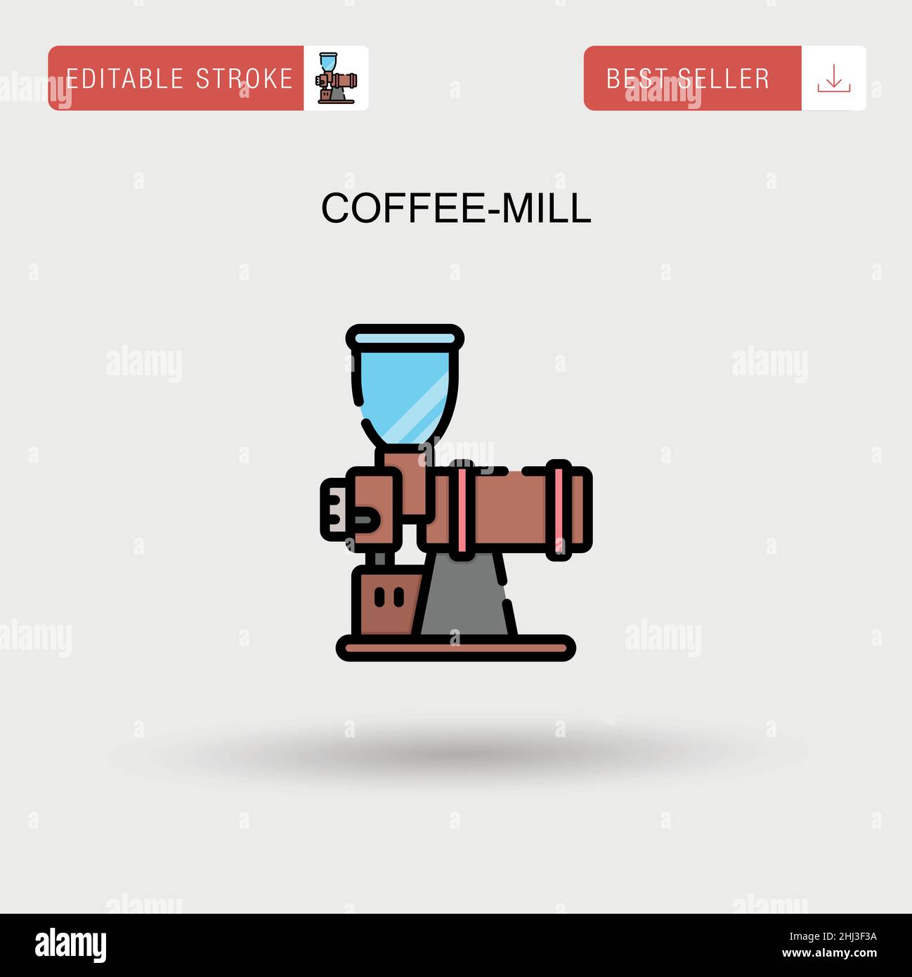 Simple cup coffee beans vector Stock Vector Images - Alamy