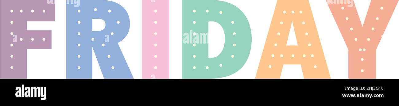 colored friday lettering Stock Vector Image & Art - Alamy