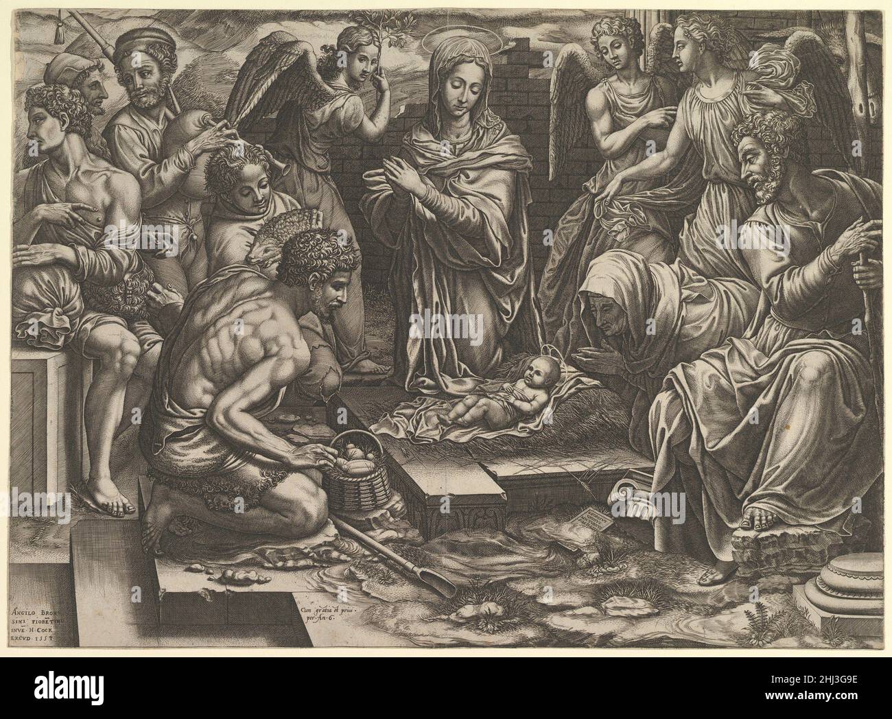 The Nativity 1553 Giorgio Ghisi Italian. The Nativity 367415 Stock ...