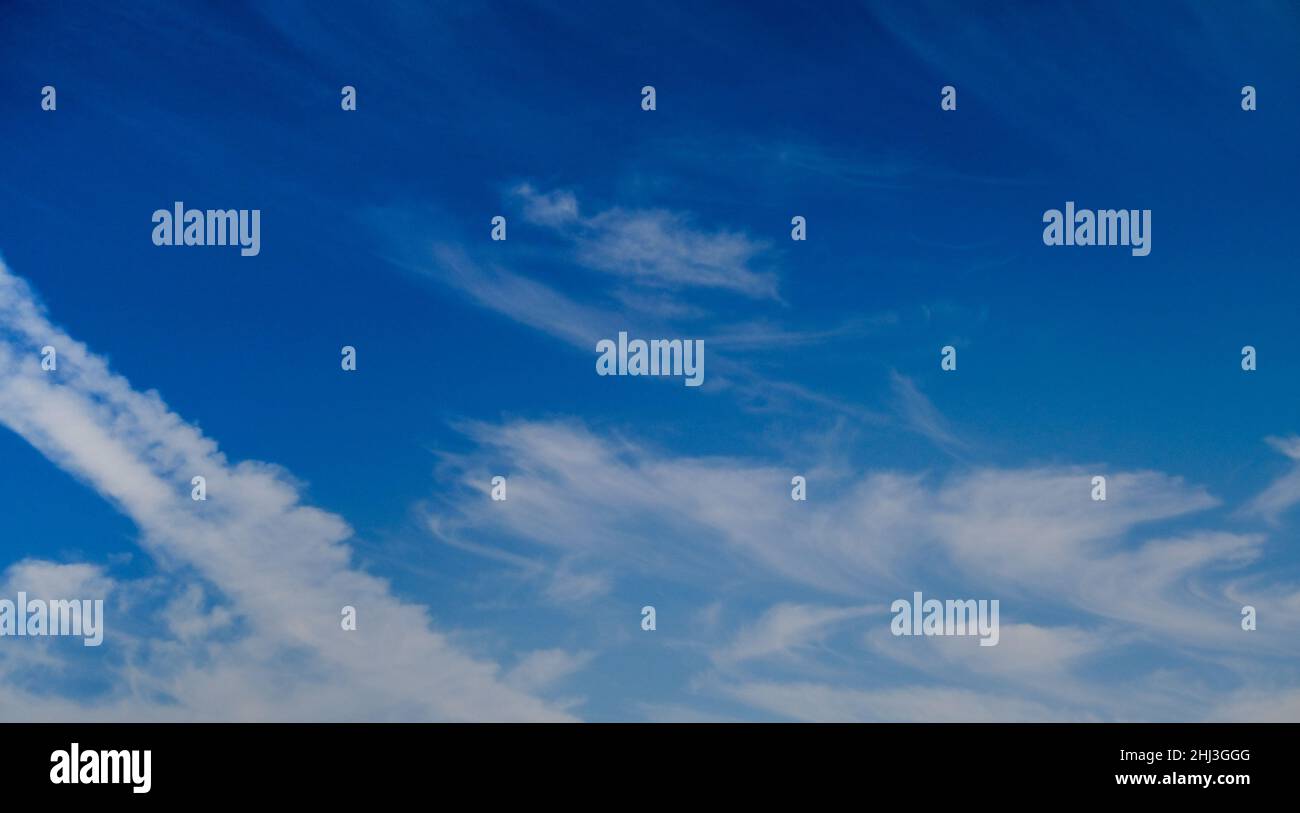 Sky clouds background, daytime blue sky with a beautiful pattern of ...