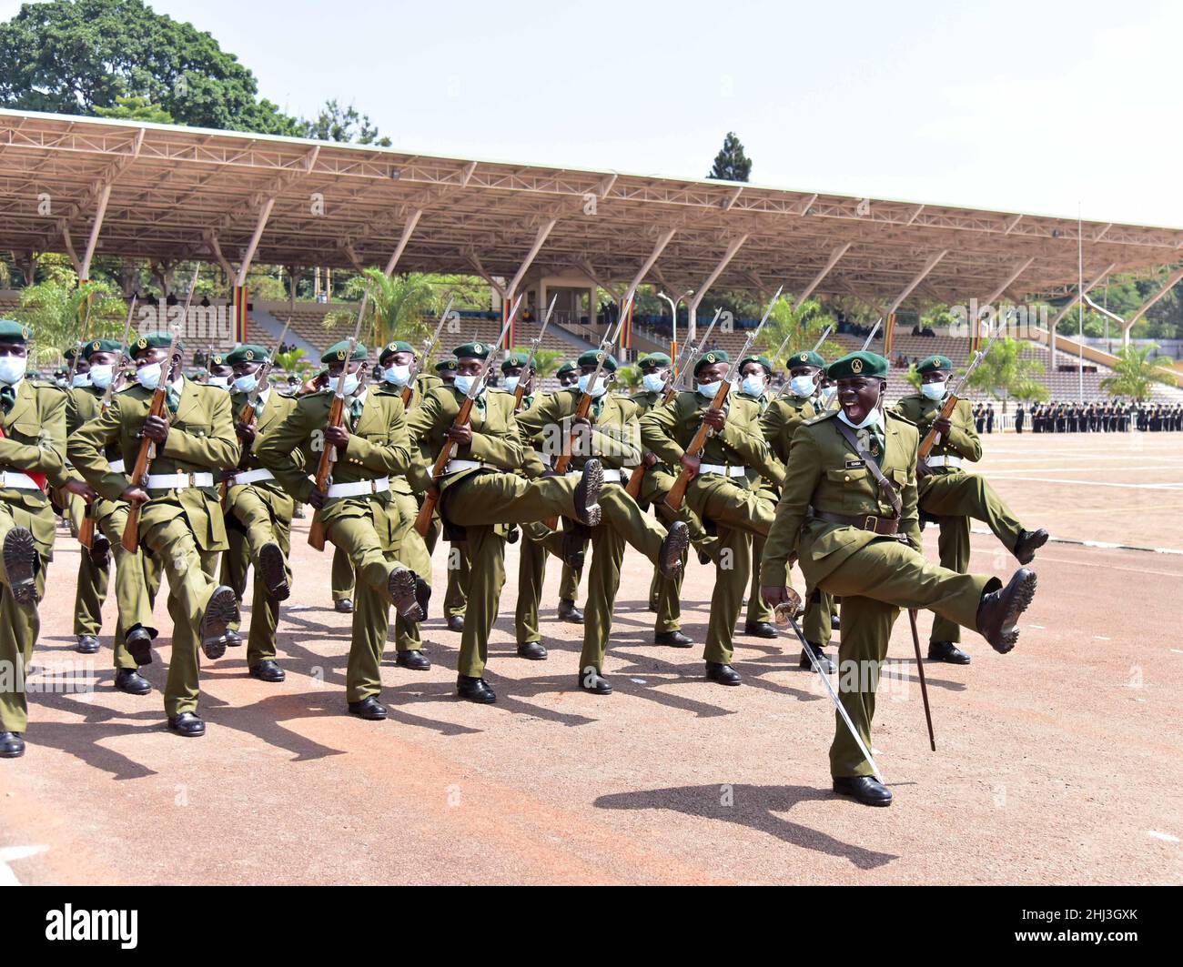 Kampala, Uganda. 26th Jan, 2022. Members of Uganda People's Defence ...