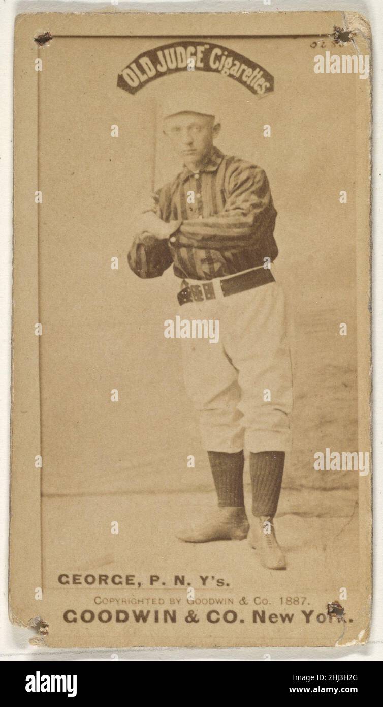 Bill George, Pitcher, New York, from the Old Judge series (N172) for ...