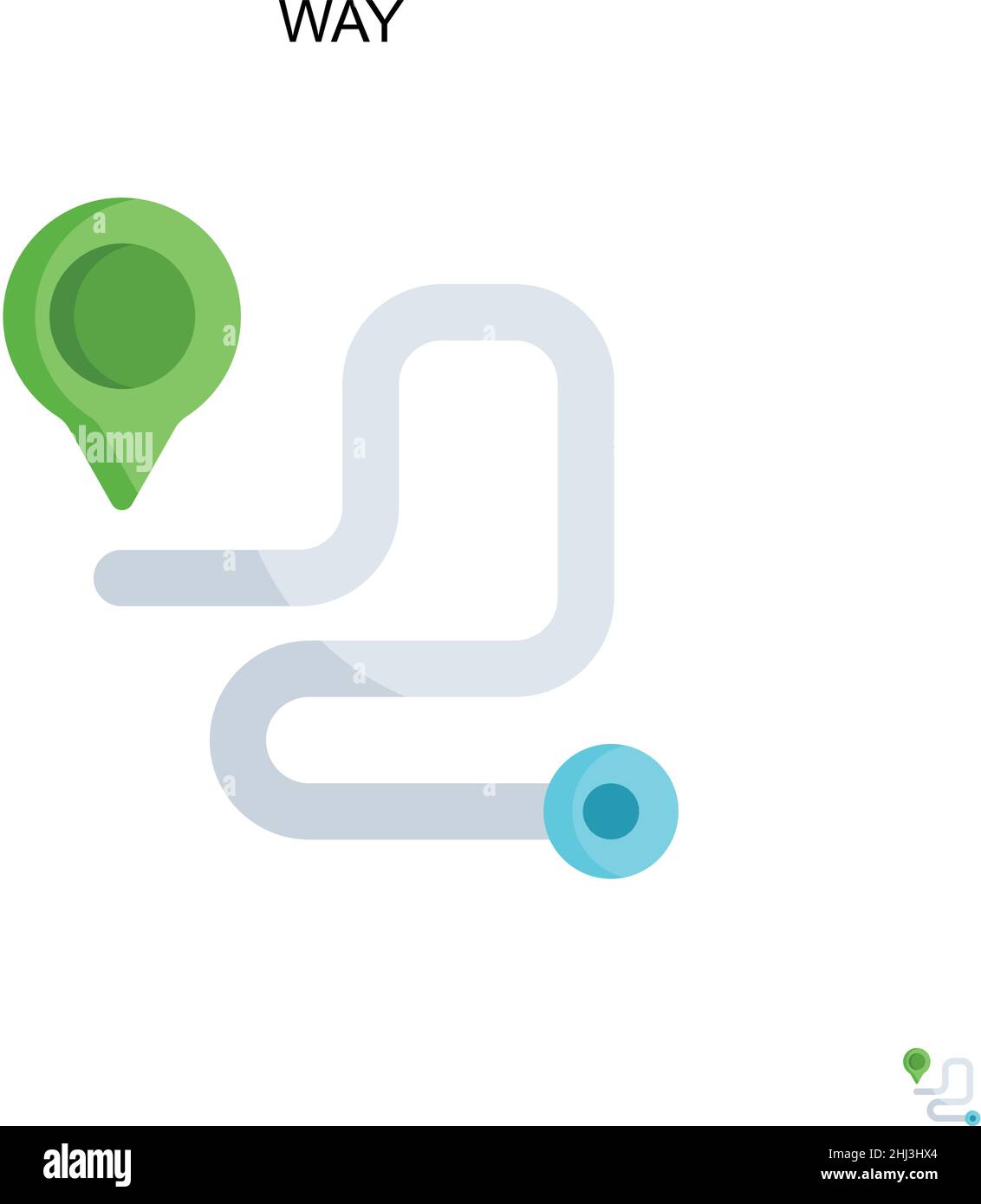 Way Simple vector icon. Illustration symbol design template for web ...