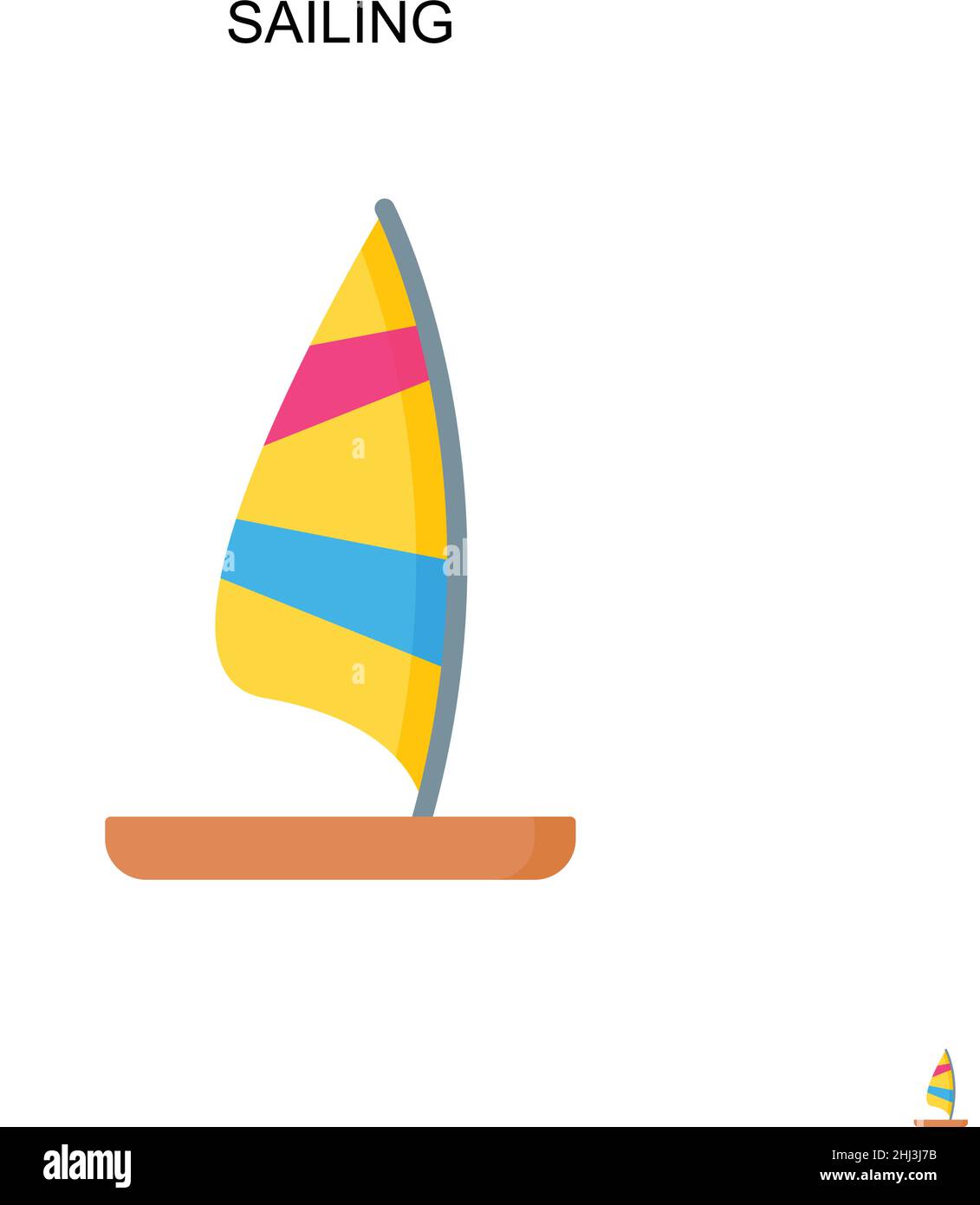 Sailing Simple vector icon. Illustration symbol design template for web ...