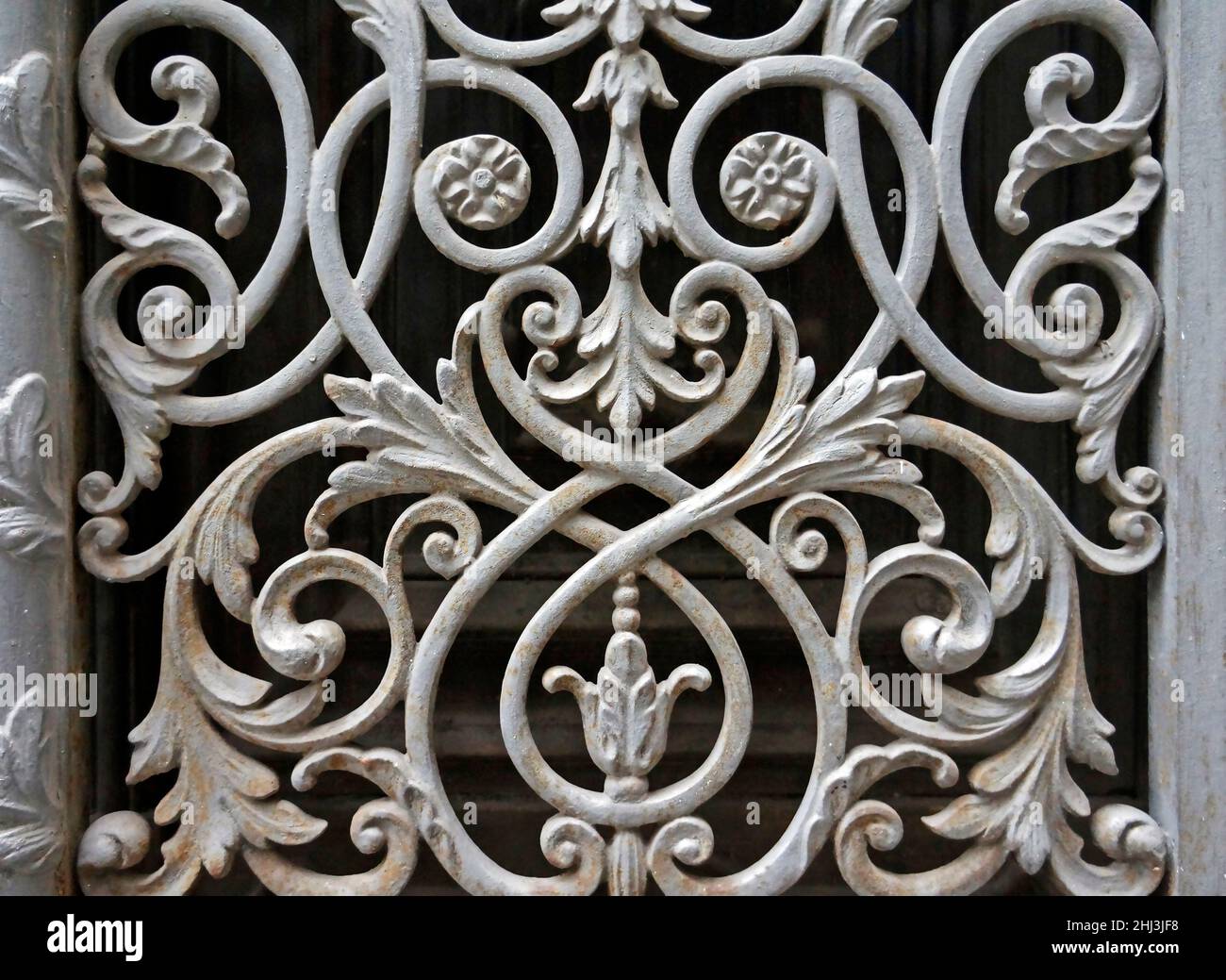 Ancient ornamental grid detail Stock Photo - Alamy