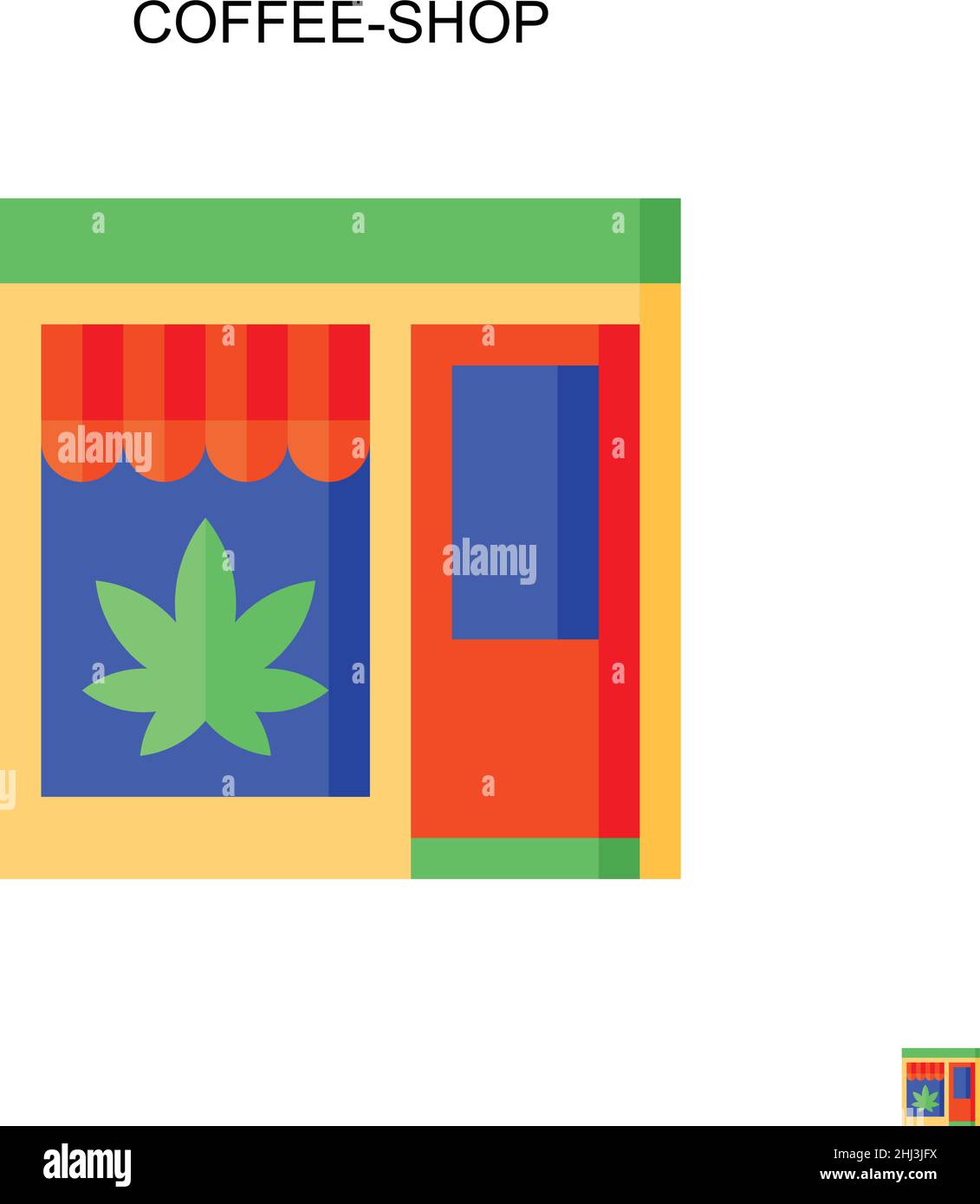 Coffee-shop Simple vector icon. Illustration symbol design template for ...