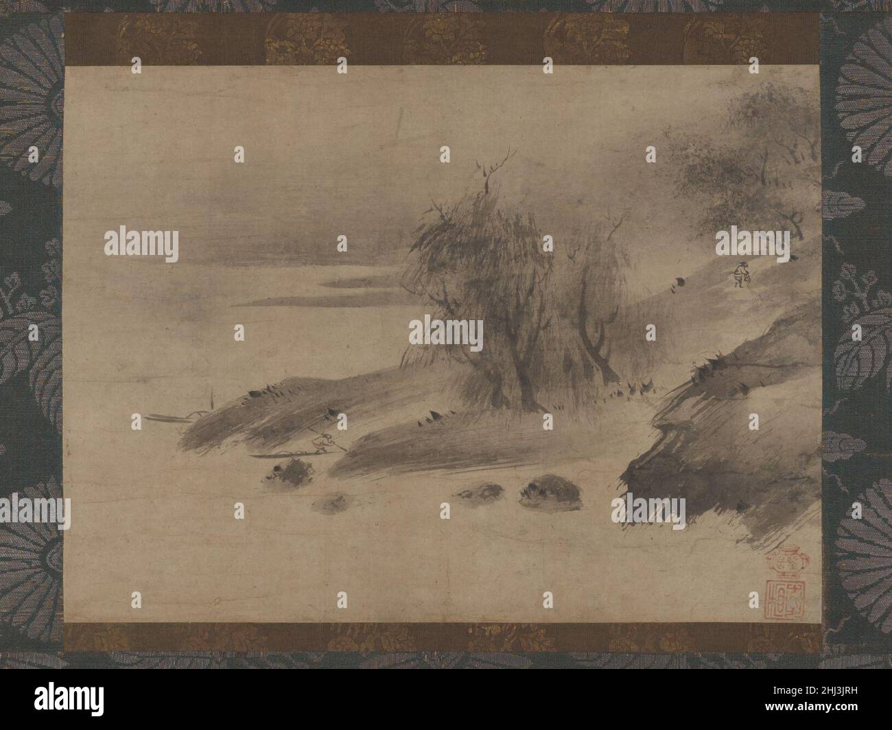 Sōami - Ink Landscape （Suiboku sansui zu） Stock Photo - Alamy