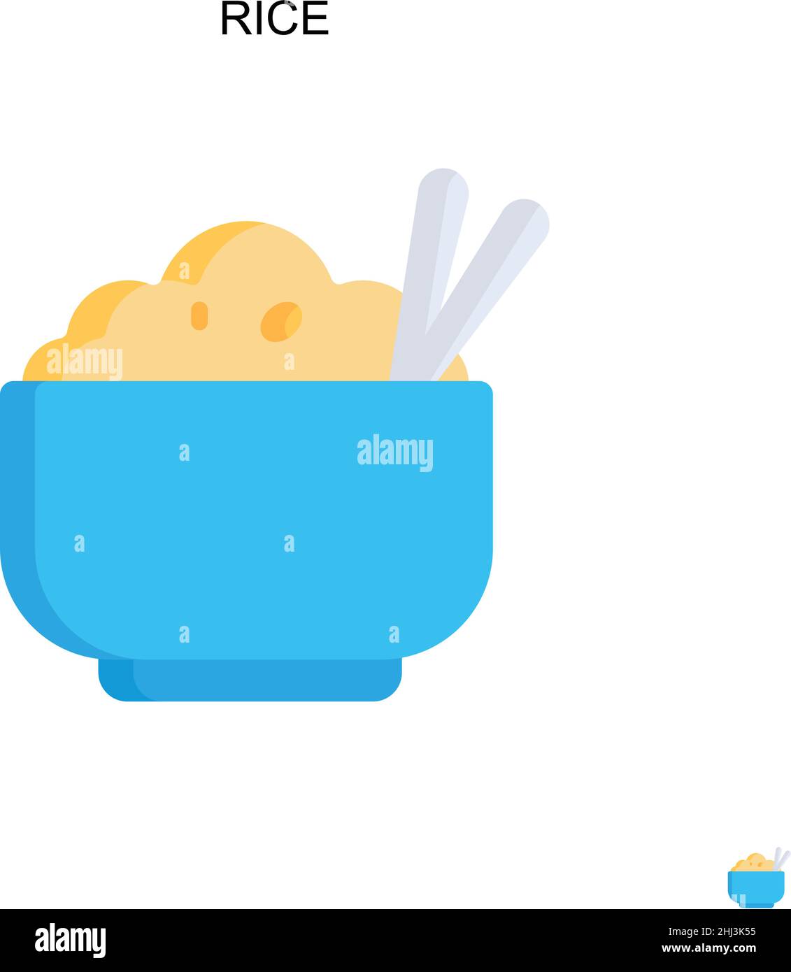 Rice Simple vector icon. Illustration symbol design template for web ...