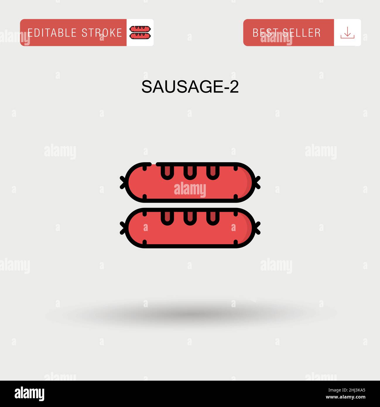 Grilling meat sausages barbecue Stock Vector Images - Alamy