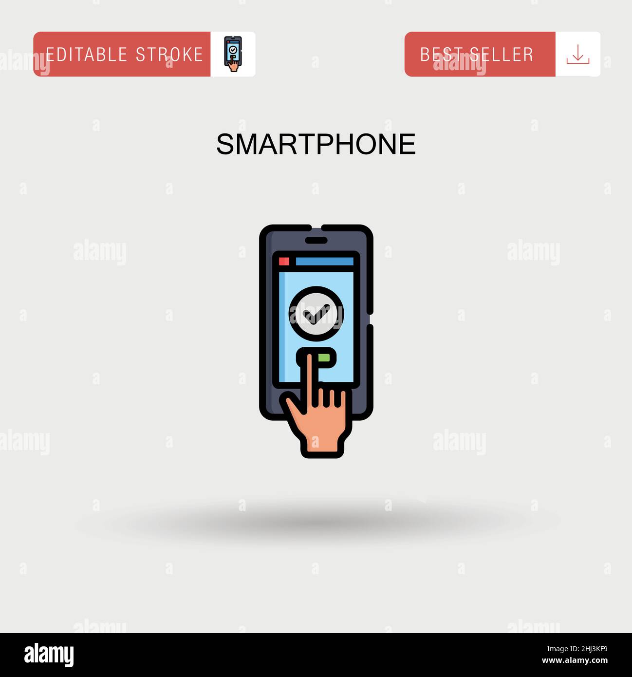 Smartphone Simple vector icon Stock Vector Image & Art - Alamy