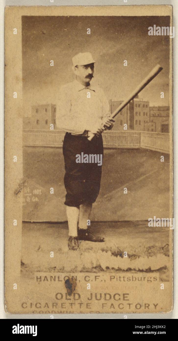 Edward Hugh "Ned" Hanlon, Center Field, Pittsburgh, from the Old Judge ...