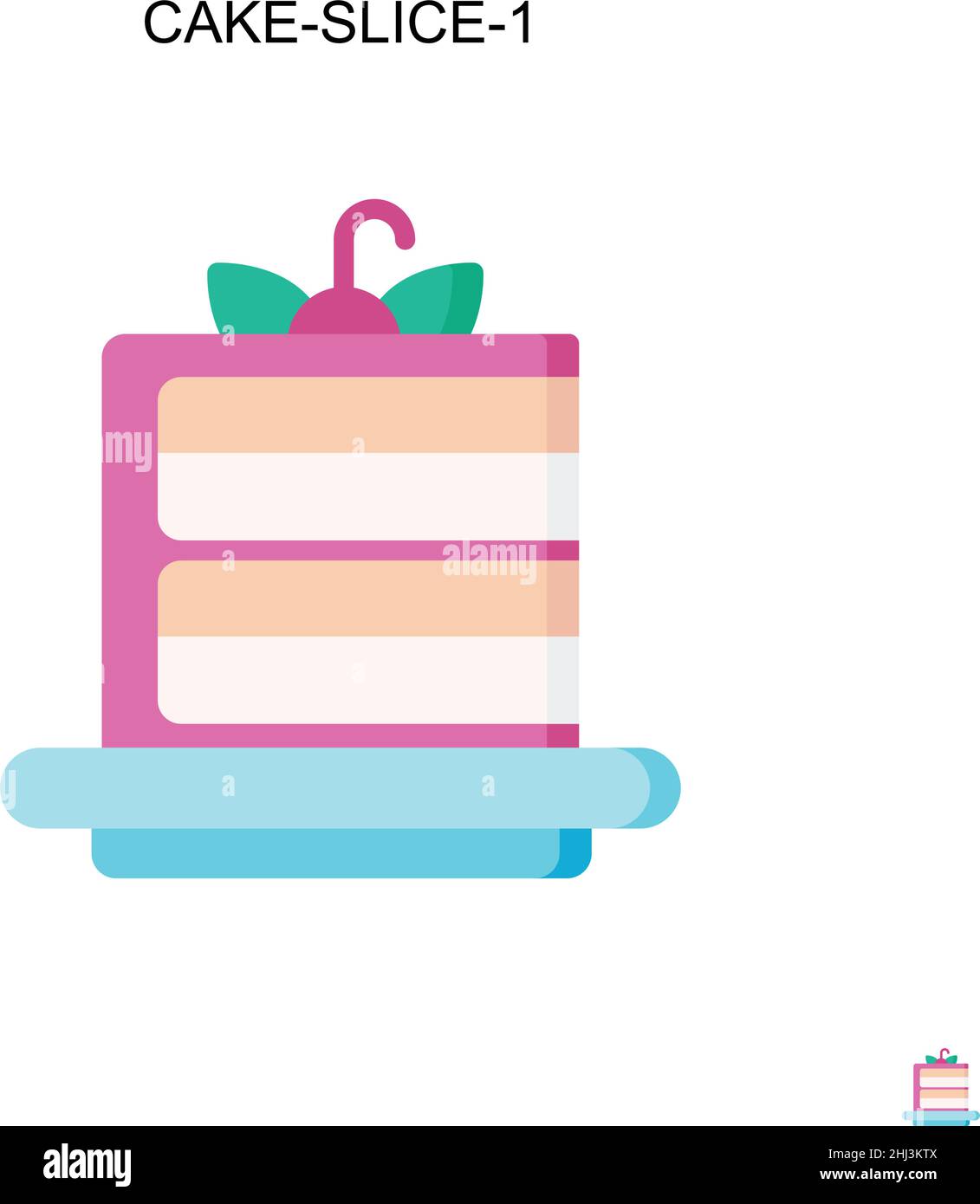 Cake-slice-1 Simple vector icon. Illustration symbol design template ...