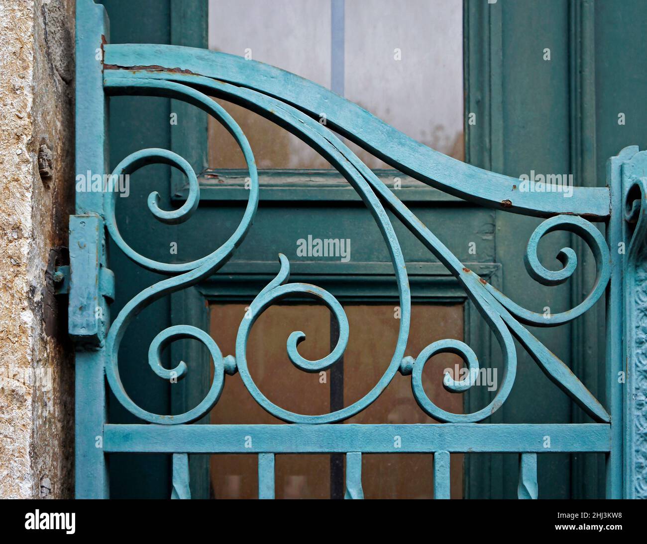 Gate ornamental grid detail Stock Photo - Alamy