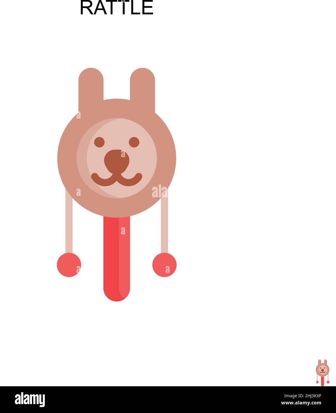Rattle Simple vector icon. Illustration symbol design template for web ...