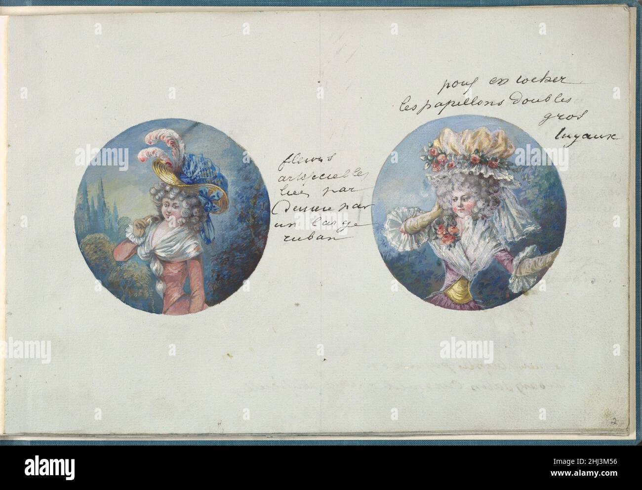 Two Costume Designs or Portrait Types ca. 1785–90 Anonymous, French ...