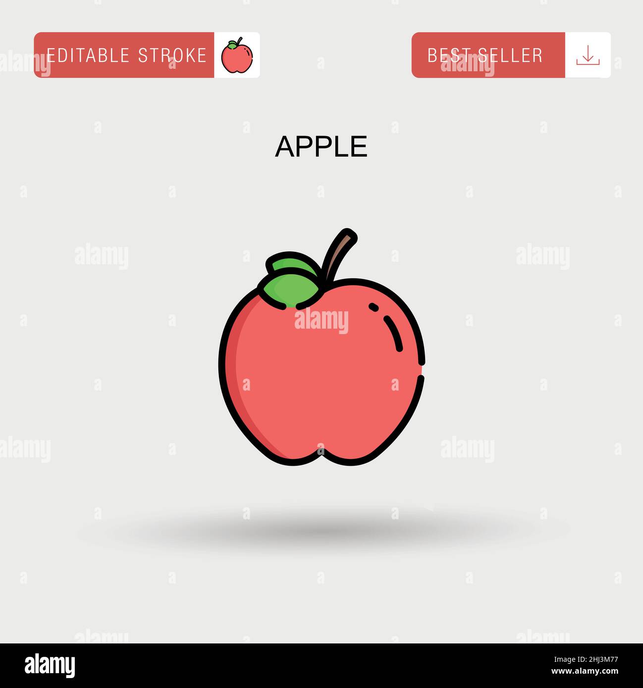 Apple Simple vector icon Stock Vector Image & Art - Alamy