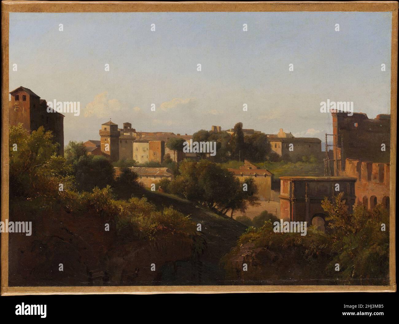 View of the Colosseum and the Arch of Constantine from the Palatine ca ...